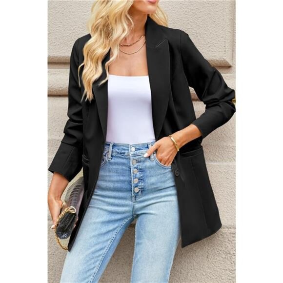 Jackets & Coats | Womens Business Casual Long Blazer Jackets ...